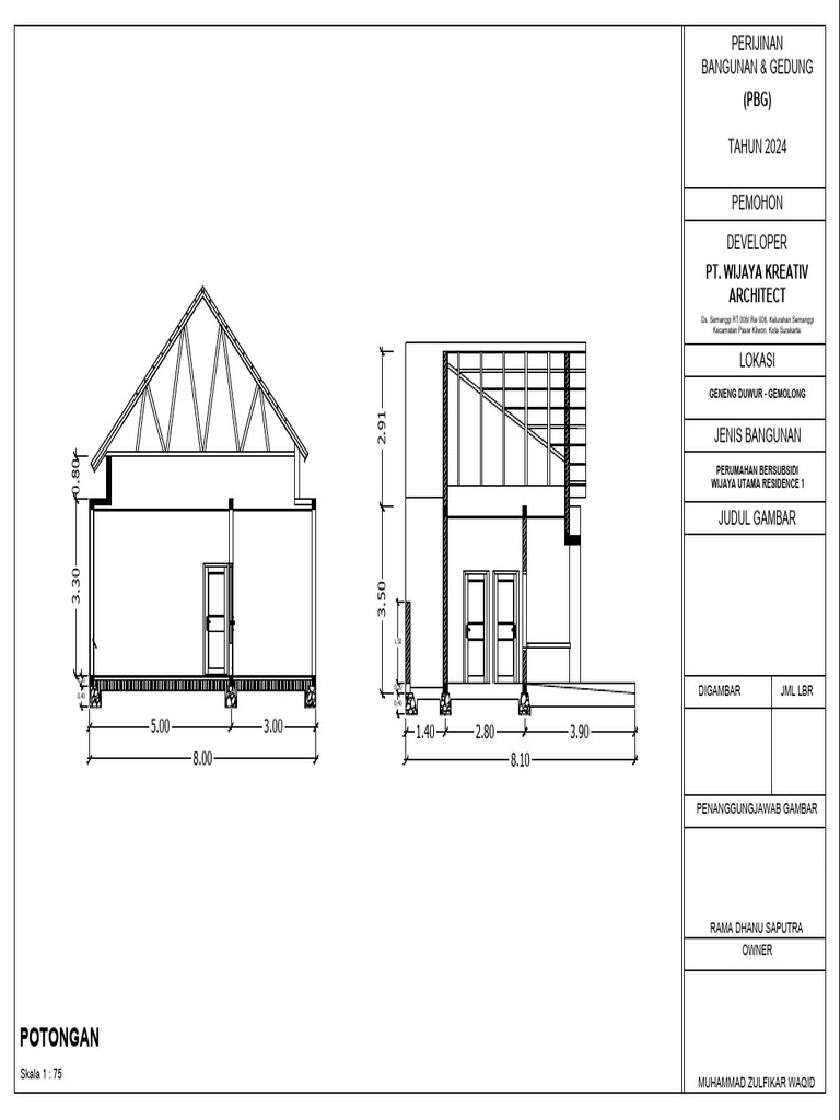 Denah D8-POTONGAN | PDF