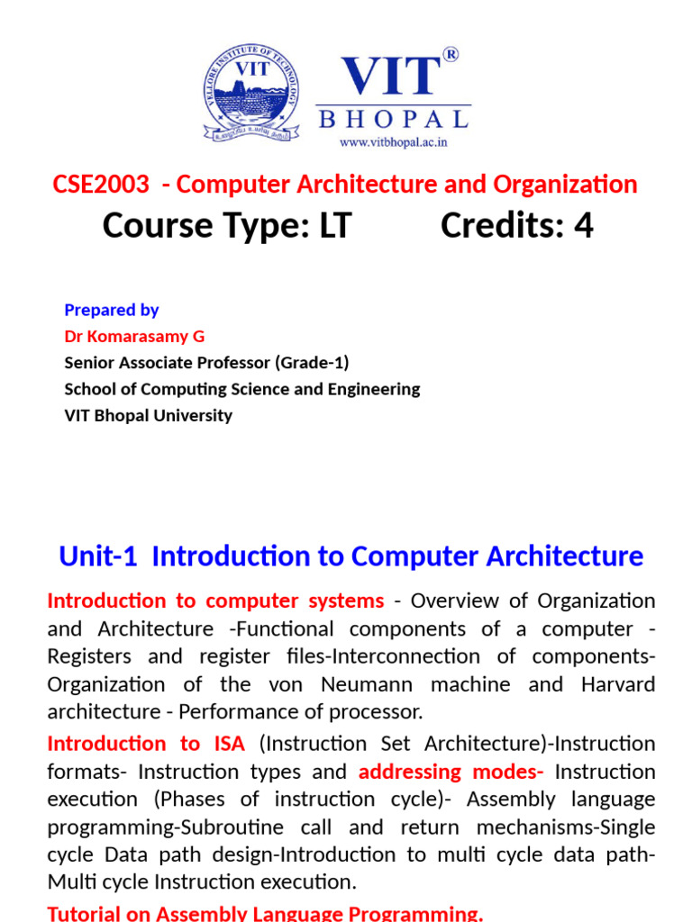 Computer Architecture Course Overview | PDF | Central Processing Unit | Computer Architecture