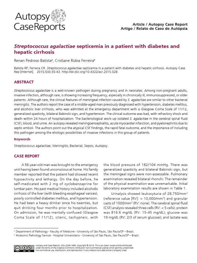 01 - Batista and Ferreira - 2015 - Streptococcus Agalactiae Septicemia ...