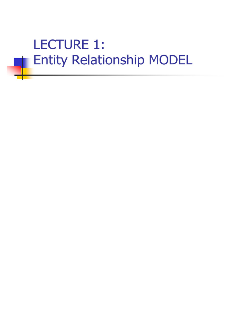 Erd Lecture Pdf