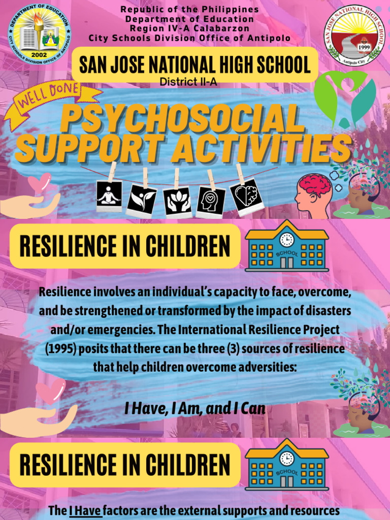 Psychosocial Support Activities 1 | PDF | Psychological Resilience ...