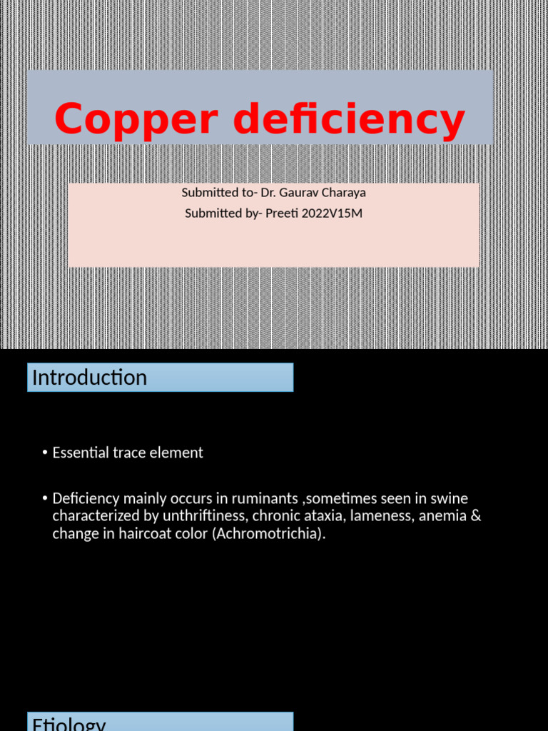 Copper Deficiency in Ruminants | PDF | Molybdenum | Copper
