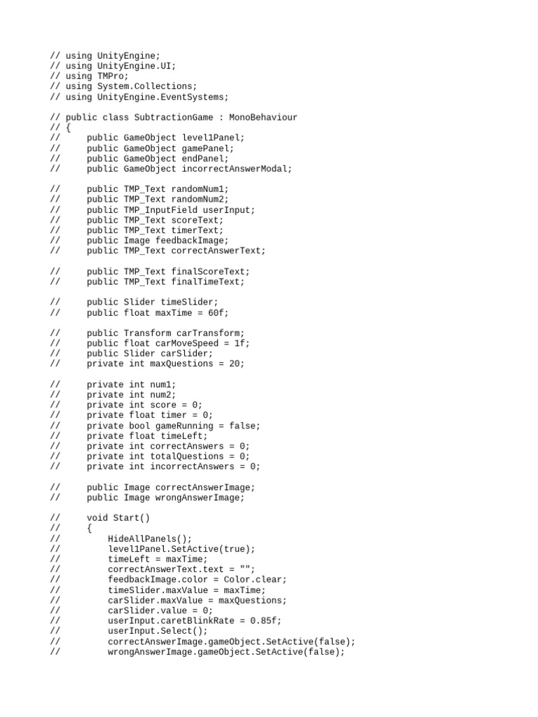 Level1 Unity Game | PDF | Computer Programming | Software Engineering