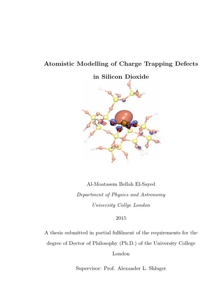 Charge Trapping in Silicon Dioxide | PDF | Field Effect Transistor | Mosfet