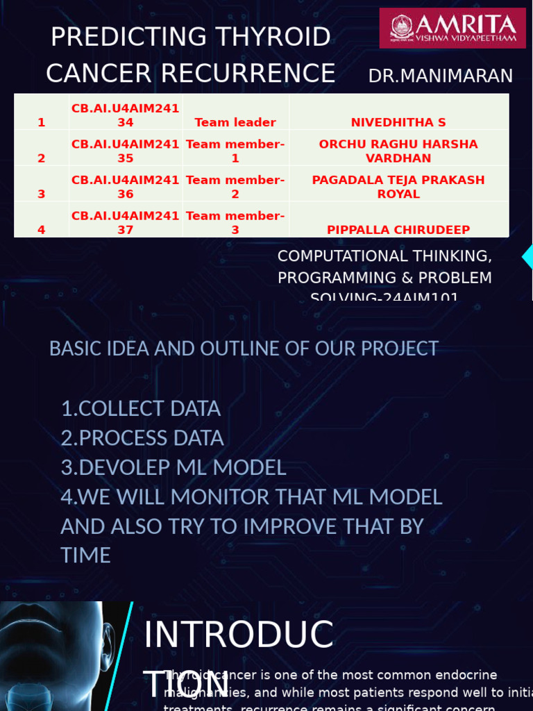Machine Learning for Thyroid Cancer Recurrence | PDF | Support Vector ...