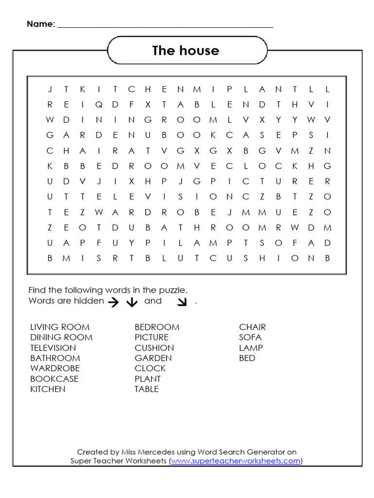 Super Teacher Worksheets The House | PDF | Bedroom | Room