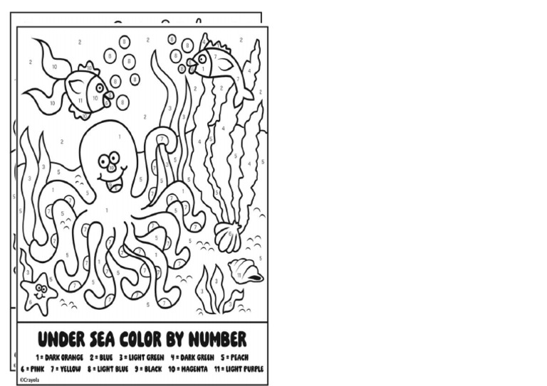 Under The Sea Colour by Number | PDF