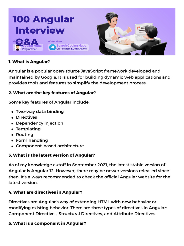 Angular Interview Questions and Answers | PDF | Angular Js | Document Object Model