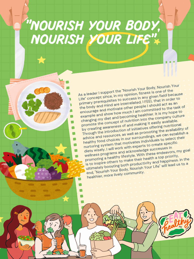 Green Illustrative Healthy Menu For Lunch Poster | PDF | Lifestyle