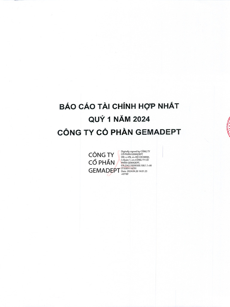 GMD - BCTC Hop Nhat Q1.2024 | PDF