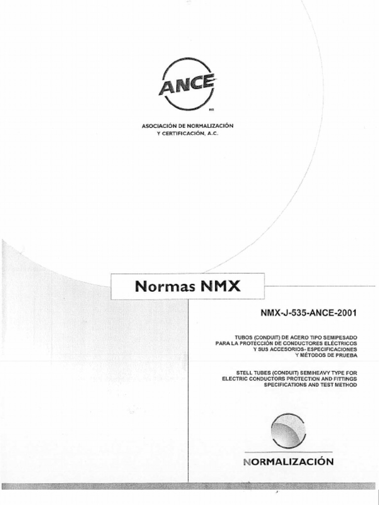NMX-J-535-ANCE Normas - Tubo | PDF