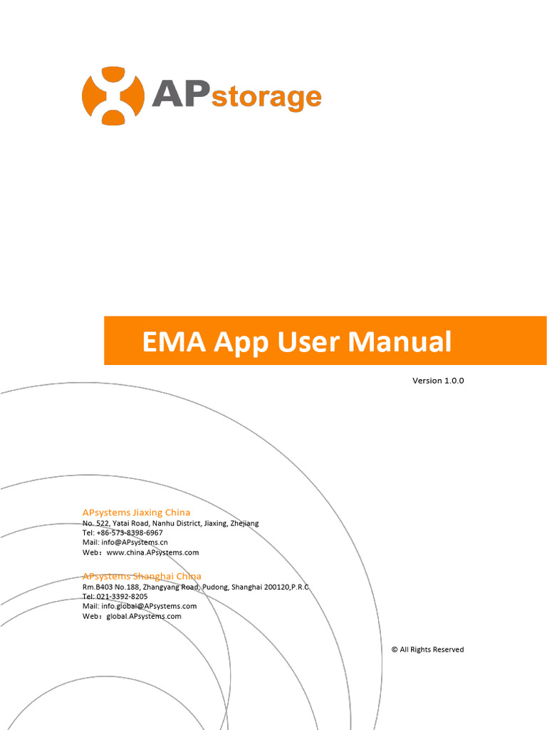 EMA App User Manual Apstorage V1.0.0 en | PDF | Ip Address | Mobile App