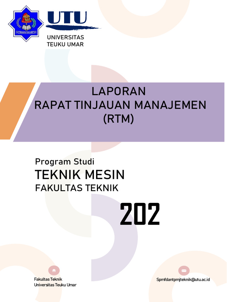 Dokumen Rapat Tinjauan Manajemen (RTM) Prodi Teknik Mesin FT UTU | PDF