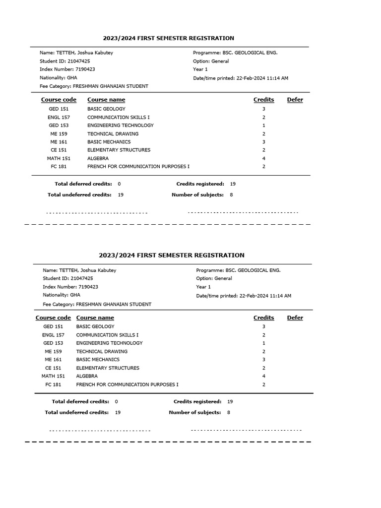 Academic Semester Selection | PDF | Science
