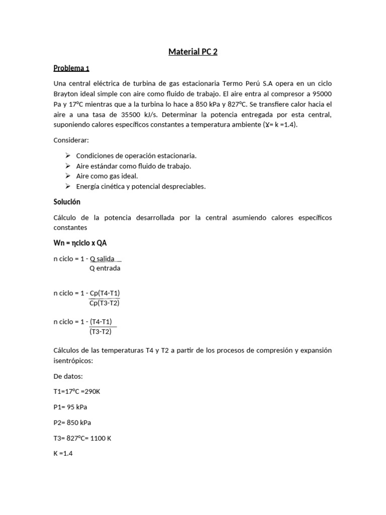 Problemas de Ciclos Termodinámicos | PDF | Calor | Bomba de calor
