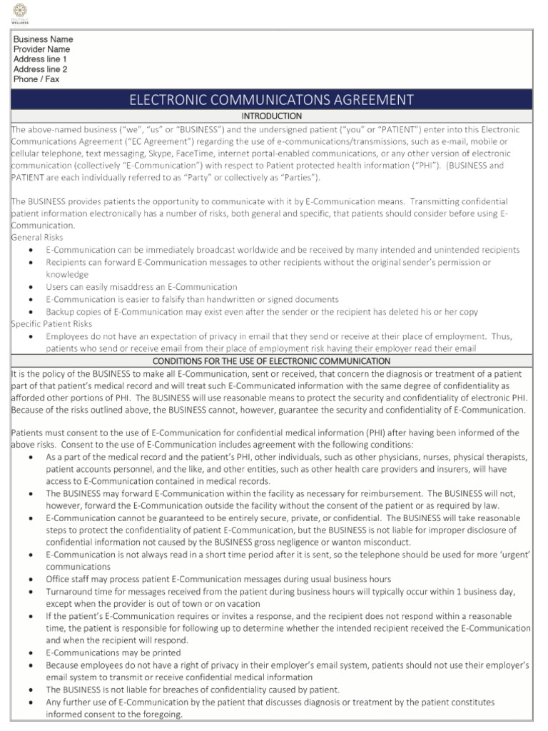 BW Electronic Consent | PDF