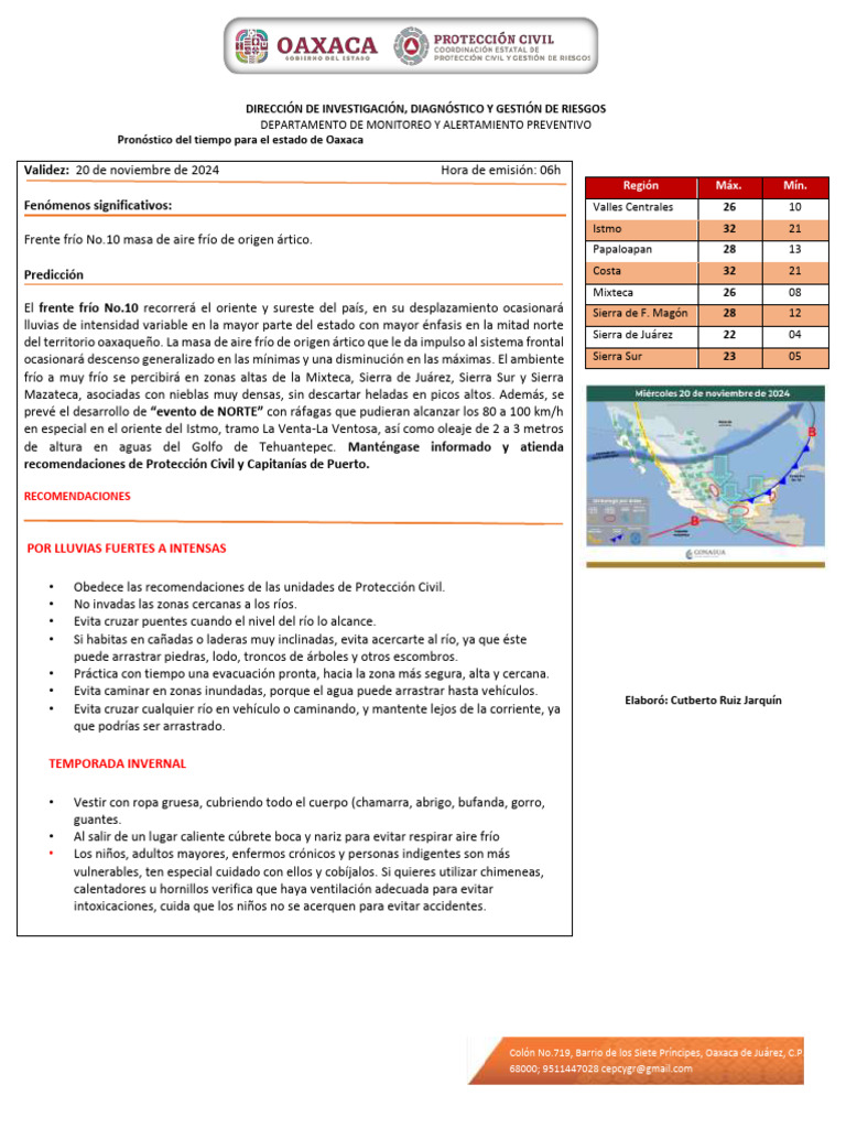 Bolmet - 20nov - 2024 | PDF | Ciclones tropicales | Meteorología