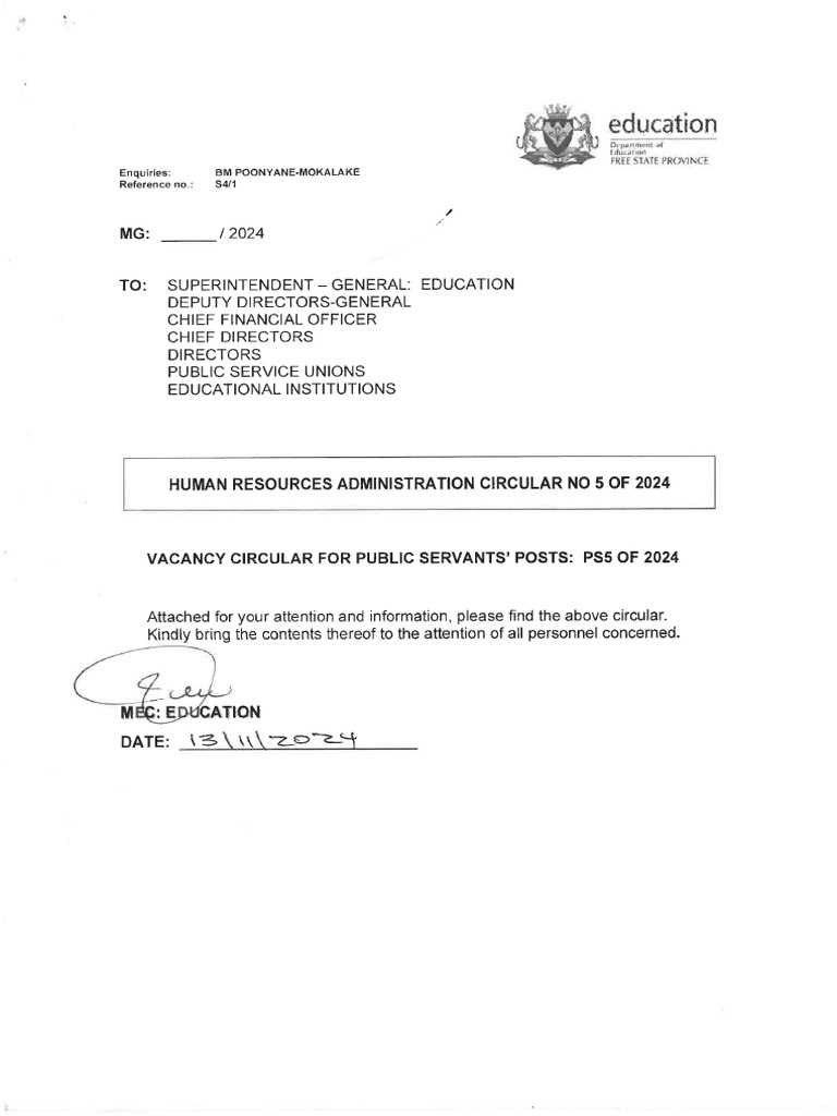 Hra Circular No.5 of 2024 | PDF