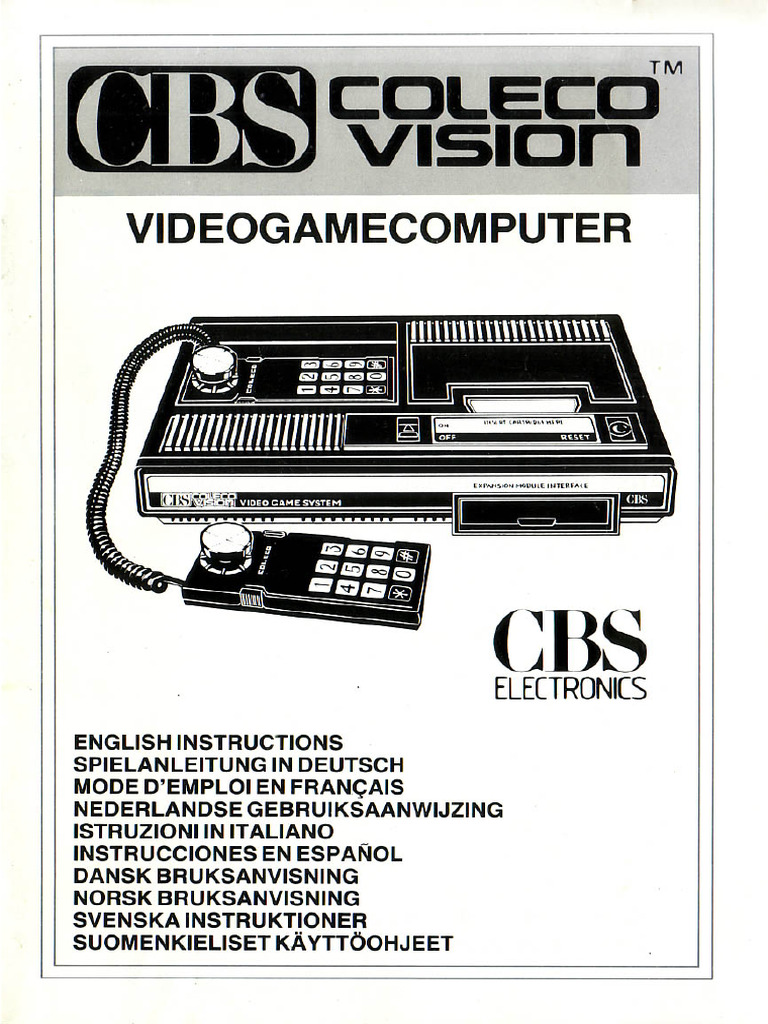 CBS ColecoVision Manual Del Usuario | PDF