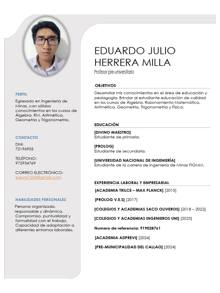 Profesor de Matemáticas y Física | PDF