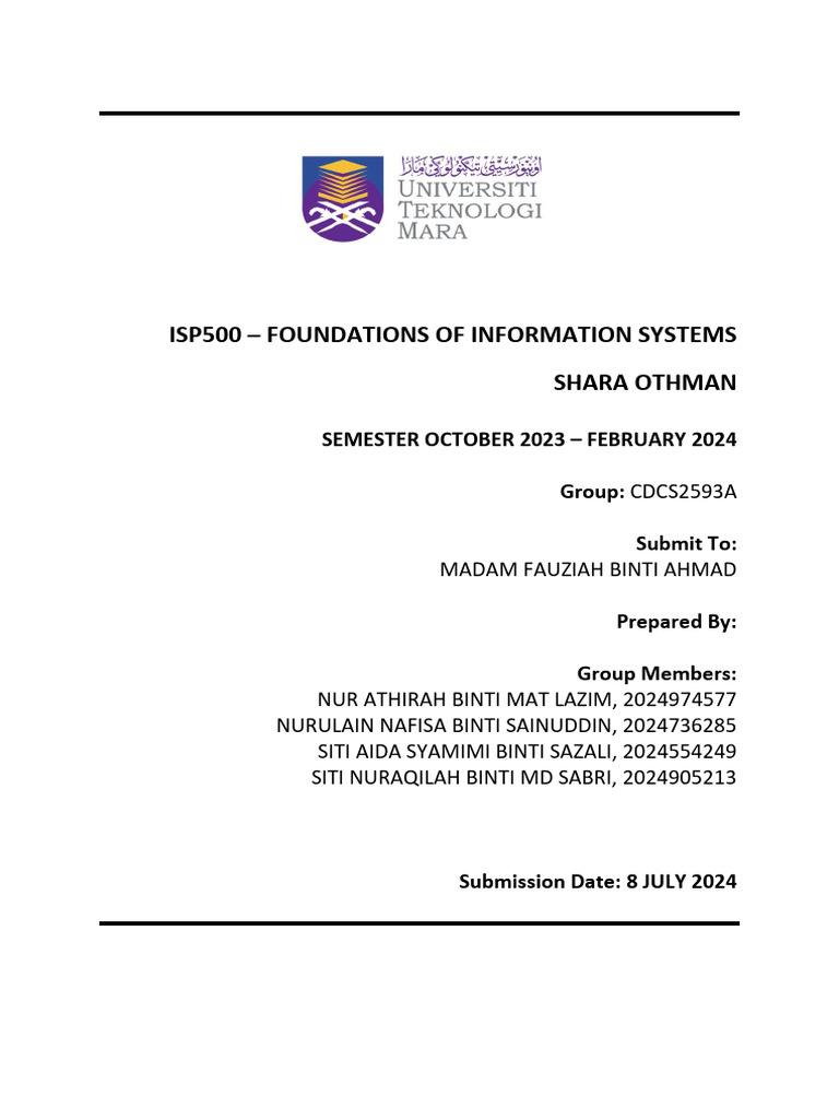ISP500 Group Project: Shara Othman Analysis | PDF | Point Of Sale | Customer Relationship Management