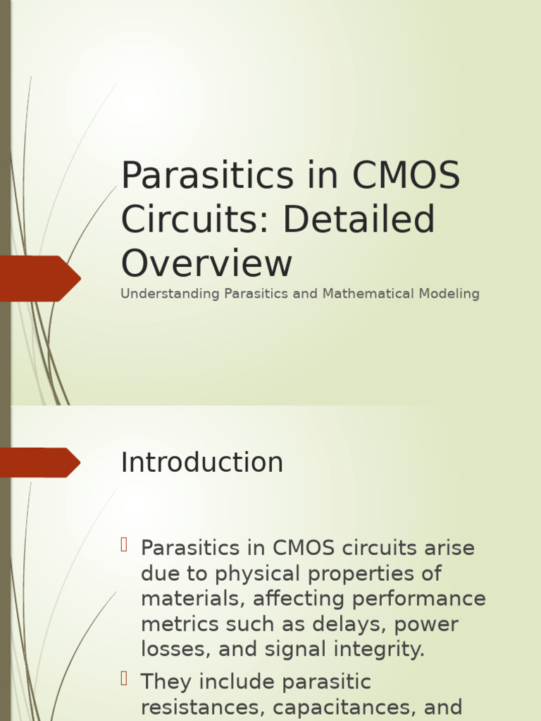 Parasitic Extraction CMOS Detailed | PDF | Capacitance | Inductance