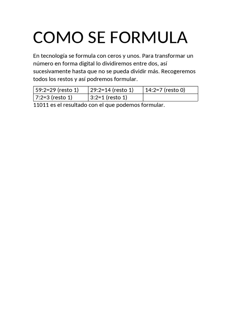 Conversión Decimal a Binario Fácil | PDF