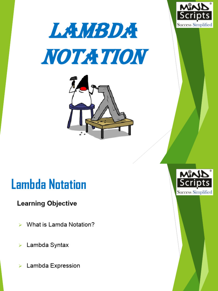 12 Lamda Notation Pdf Anonymous Function Parameter Computer Programming 