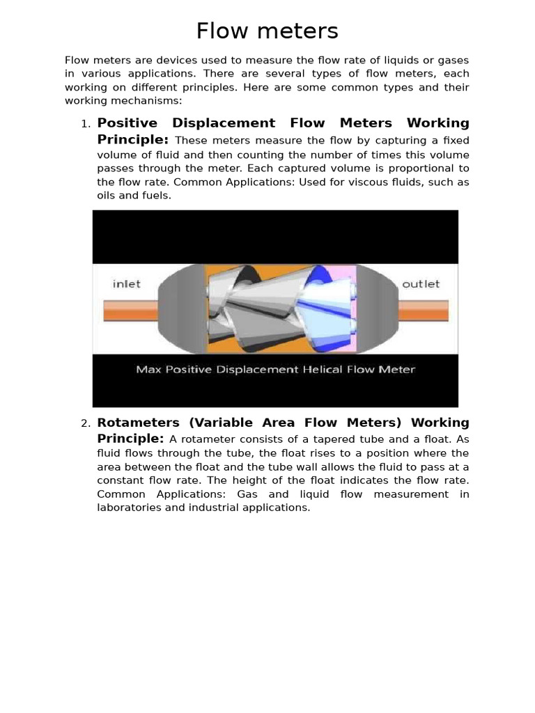 Flow Meters | PDF | Flow Measurement | Fluid Dynamics
