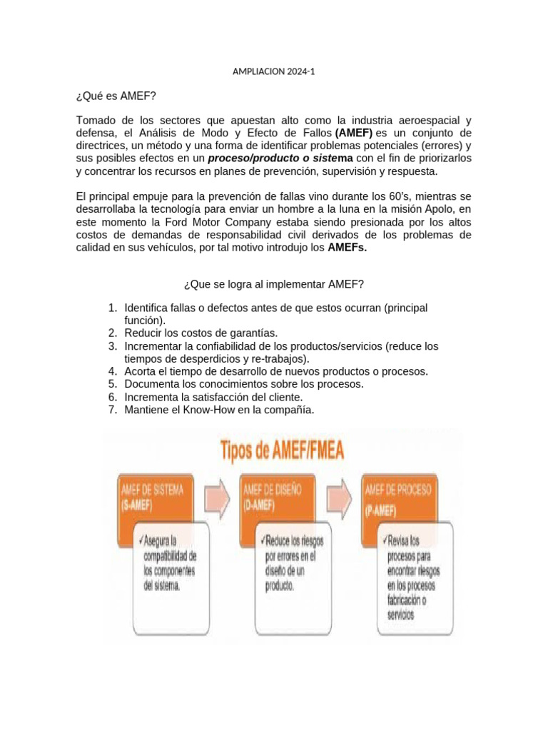 Pasos para implementar AMEF eficazmente | PDF | Ingeniería de confiabilidad