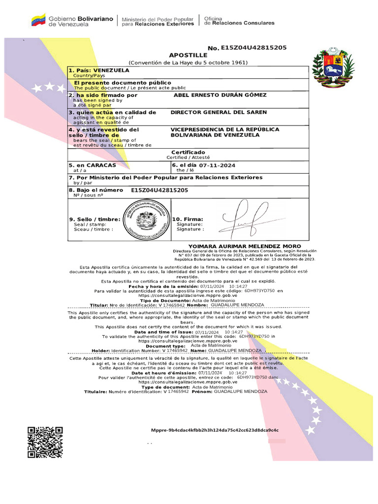 Apostilla Guadalupe | PDF