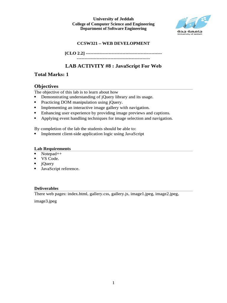 Lab-8-HW | PDF | J Query | World Wide Web