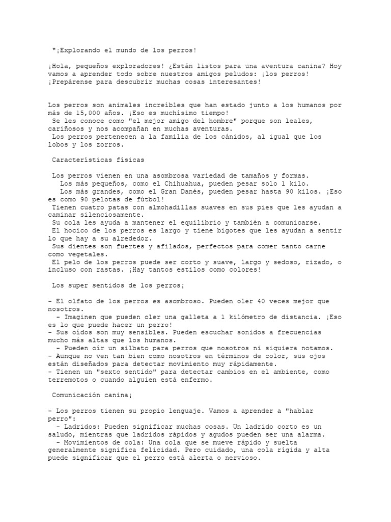 Explorando El Mundo de Los Perros | PDF | Perros | Cria de perros