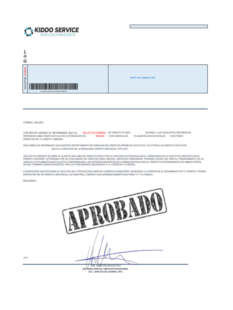 Carta de Rosolucion 980695 Jesus Hermilo Hernandez | PDF | Dinero