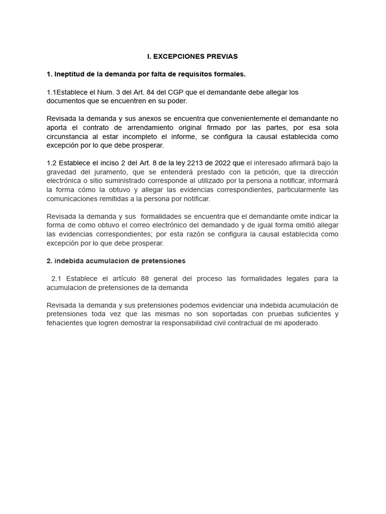 Excepciones | PDF | Finanzas y administración del dinero | Derecho