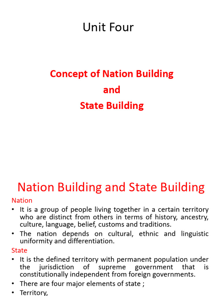 Nation and State Building Concepts | PDF | Nation | Institution