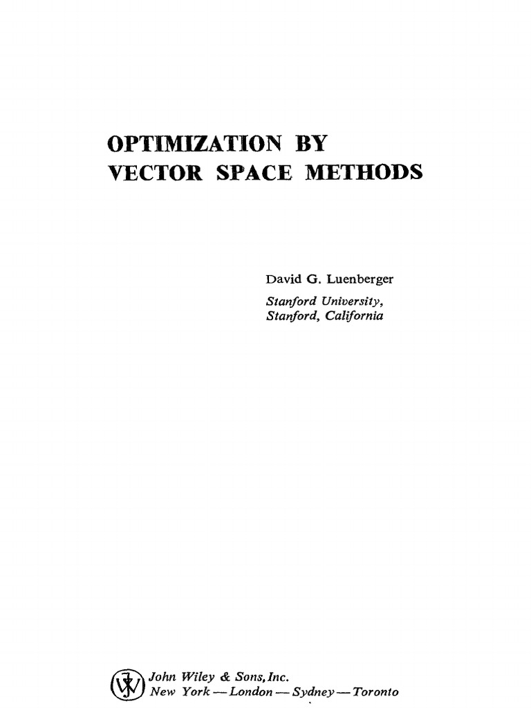 (Decision & Control) David G. Luenberger - Optimization by Vector Space ...