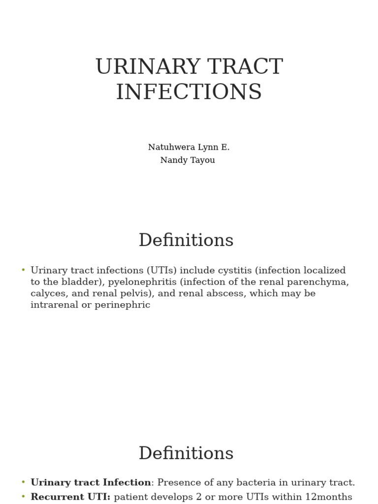 Understanding Urinary Tract Infections | PDF | Urinary Tract Infection ...