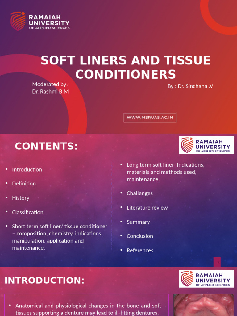 5.tissue Conditioners and Soft Liners | PDF | Dentures | Poly(Methyl ...