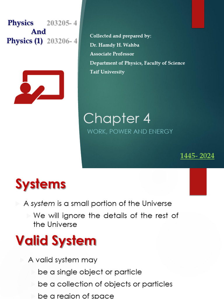 Chapter - 04 Work, Power and Energy | PDF | Potential Energy | Force