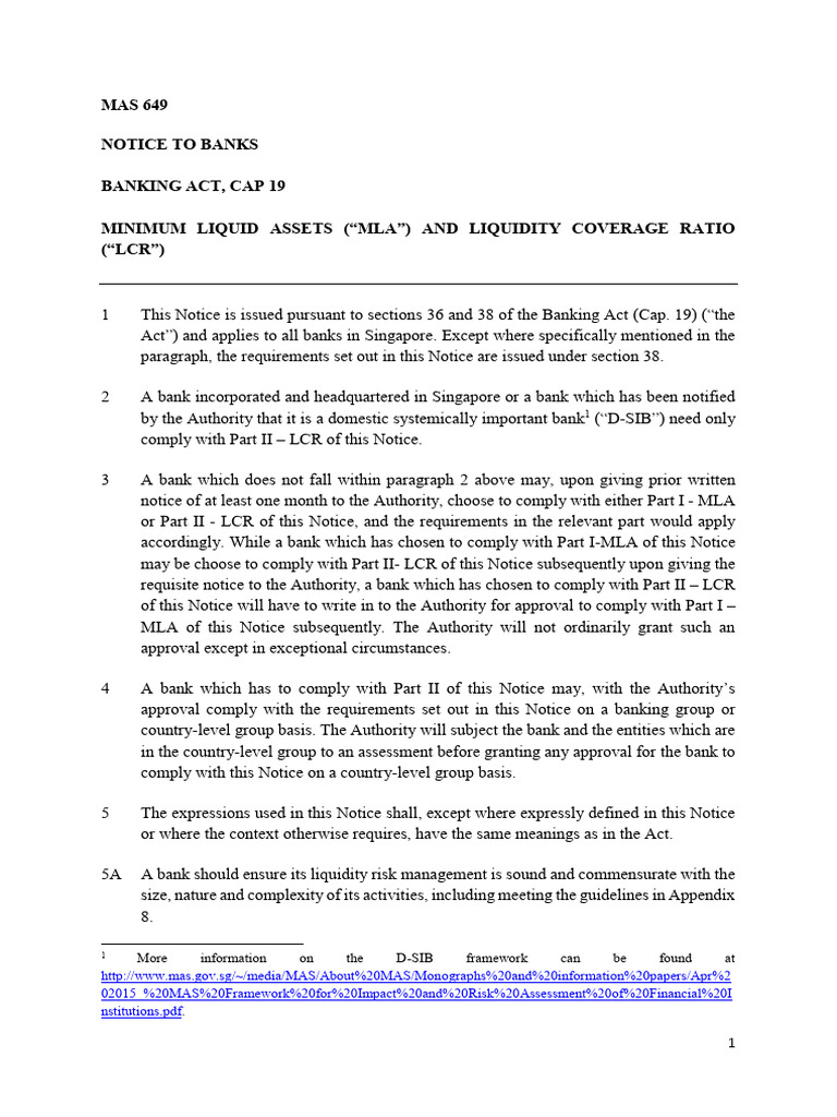 HTTPSWWW - Mas.gov - SG MediaMASNoticesPDFMAS Notice 649 Minimum Liquid ...
