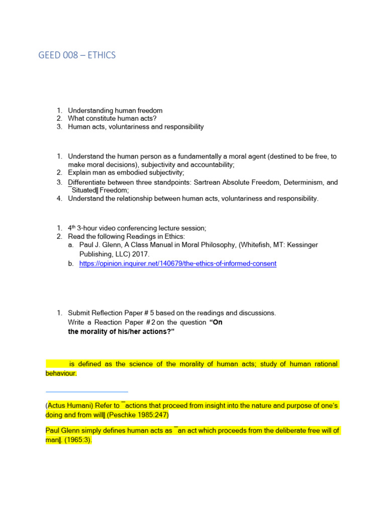 Ethics Module 4 To 5 Geed 008 Revised | PDF