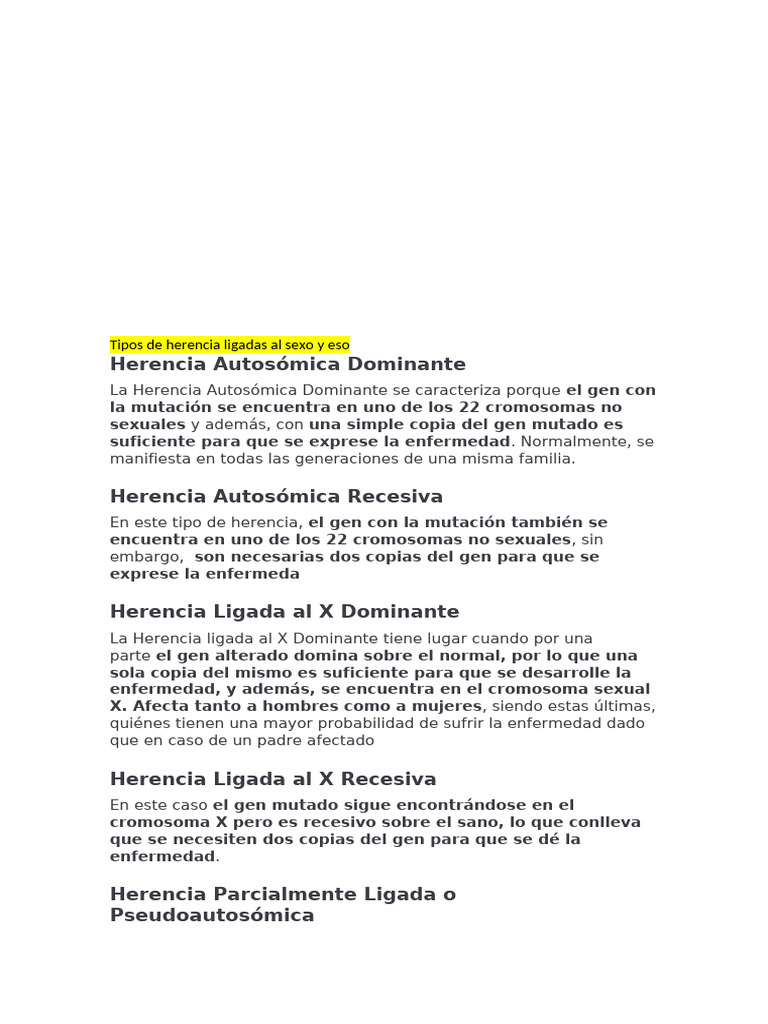 Tipos de herencia y mutaciones genéticas | PDF | Electroforesis ...