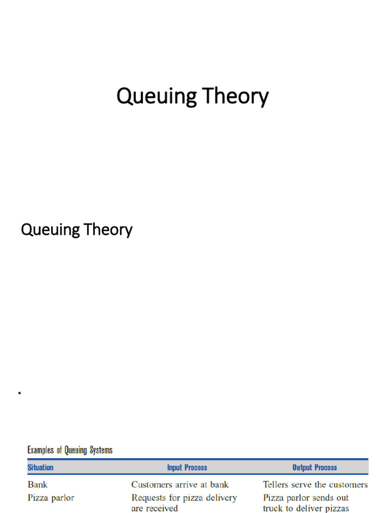 Queuing Theory Part 1 5 | PDF | Poisson Distribution | Teaching Mathematics