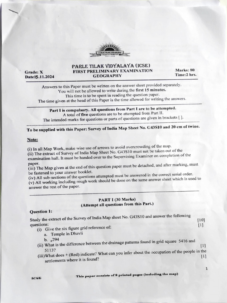 Geography Pre Prelims Paper PTV | PDF