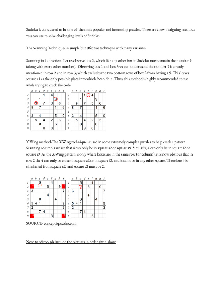 Sudoku Solving Techniques Explained | PDF | Home & Garden | Art