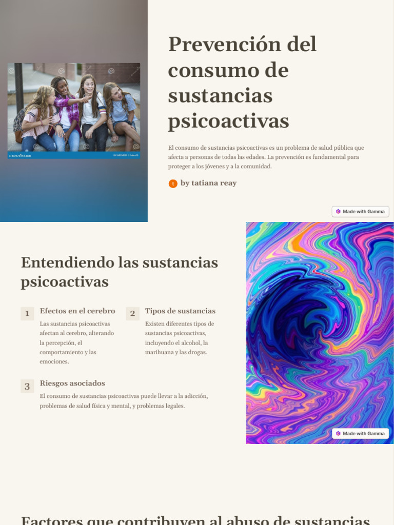 Prevencion Del Consumo de Sustancias Psicoactivas | PDF | Abuso de sustancias | Medicina CLINICA