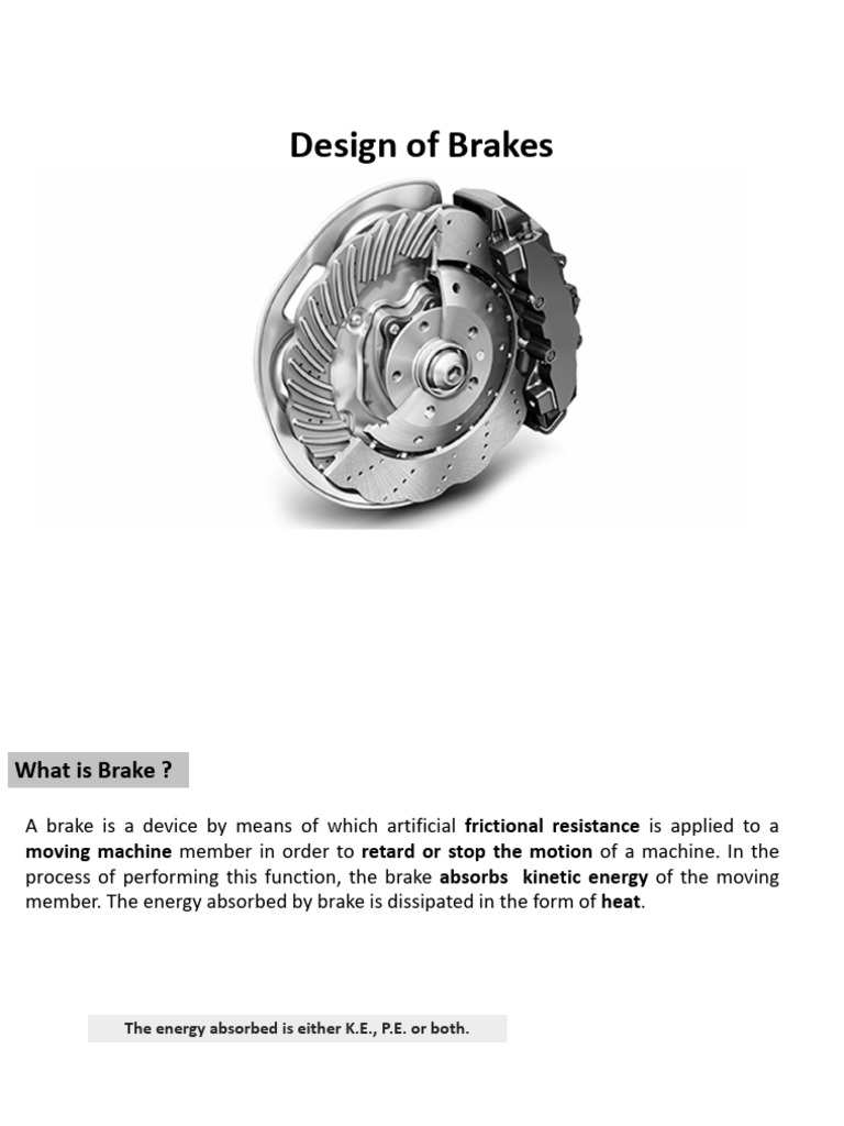 Design of Brakes 1 | PDF | Brake | Torque