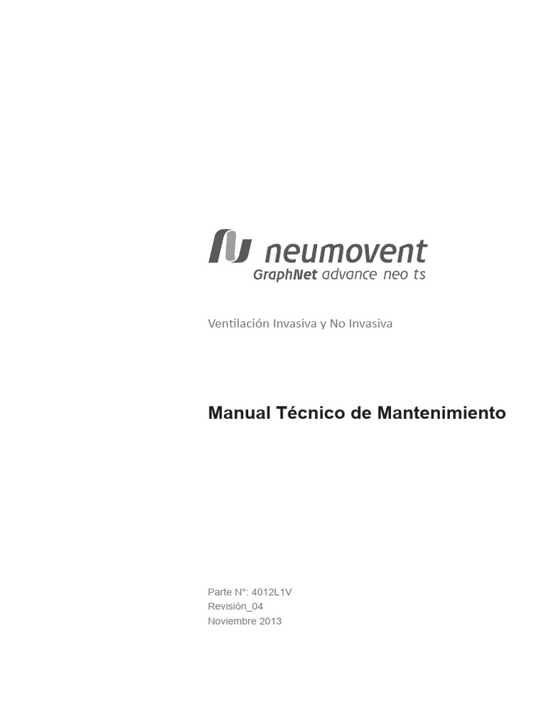 Neumovent GraphNet Neo TS Ventilator - Service Manual (Es) | PDF ...