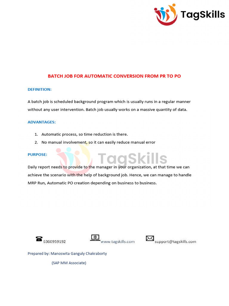 Automatic Conversion of PR To Po | PDF | Computing